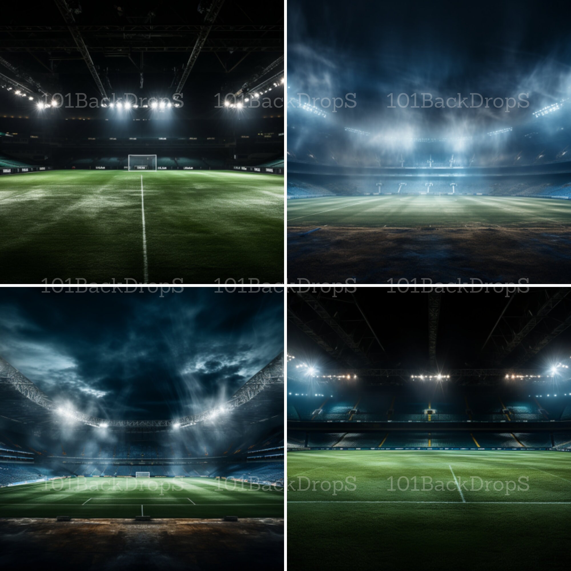 Football Field Background, Football Backdrop Dramatic, Football Stadium ...