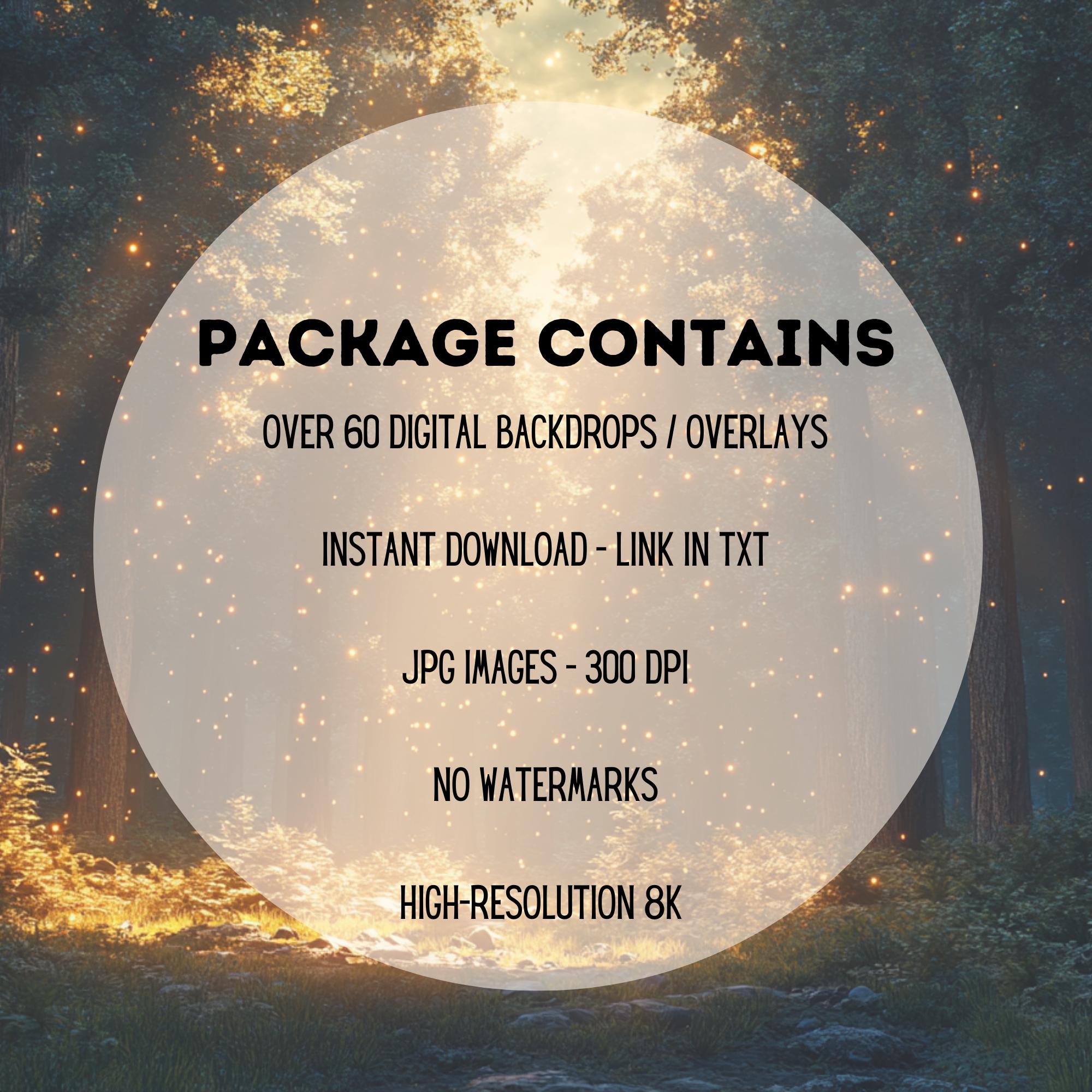 Mystical Deep Forest Digital Background Pack - 60+ Enchanted Photoshop ...