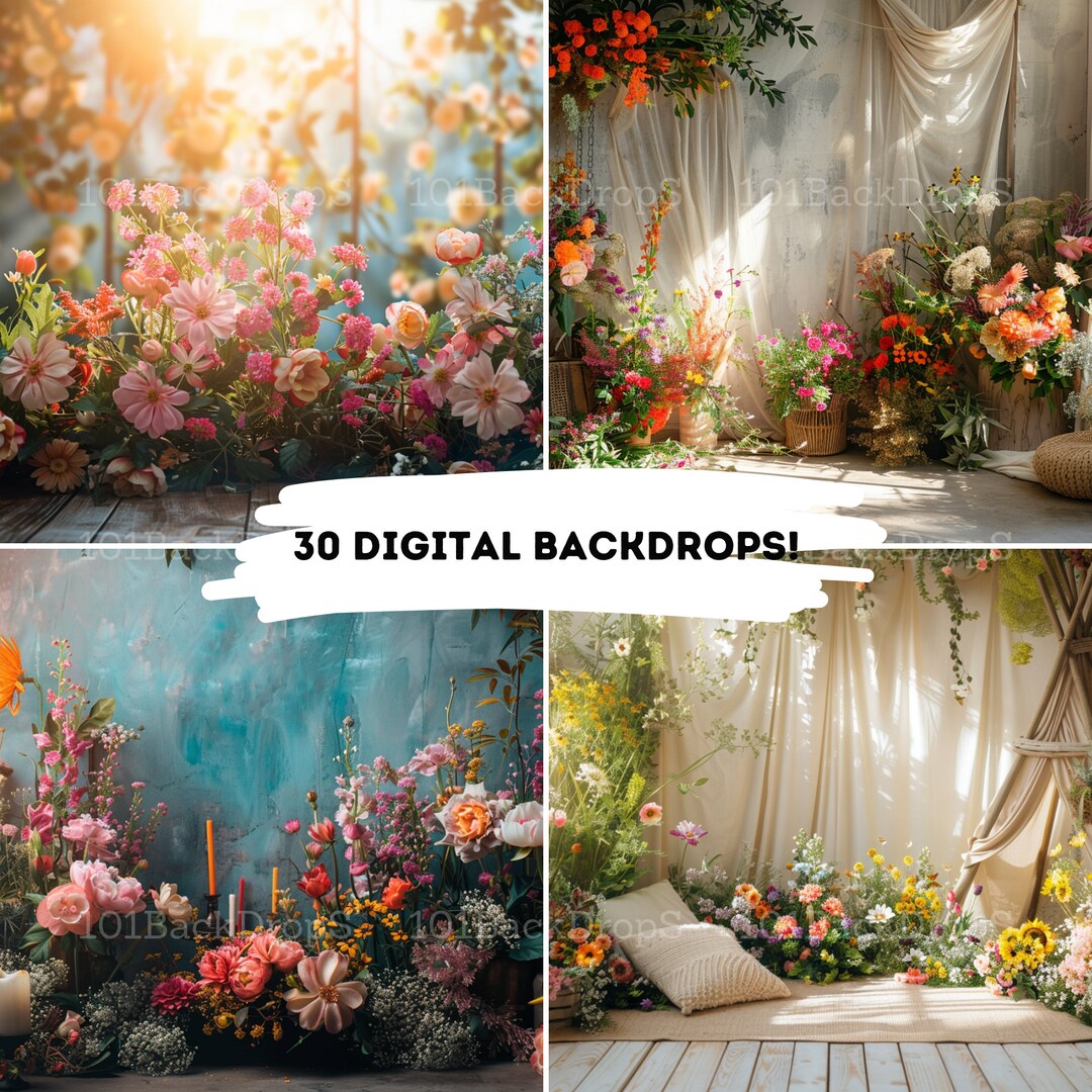 Enchanted Summer Dreams - Boho Backdrop Collection - 30 Digital ...