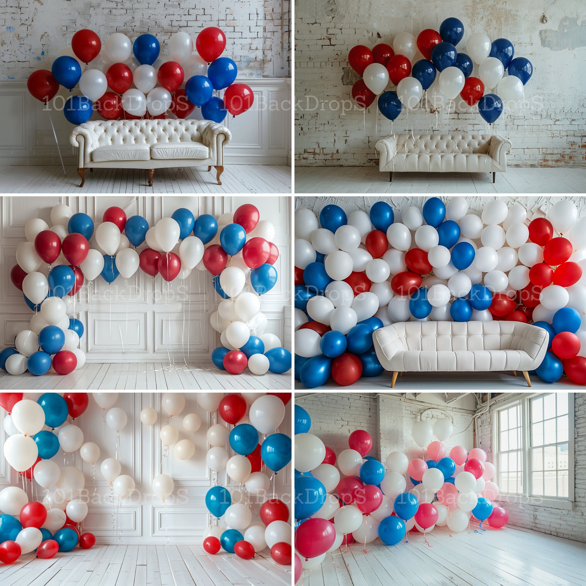 22 Bundle Patriotic Digital Backdrops for Photo Composite Photography ...