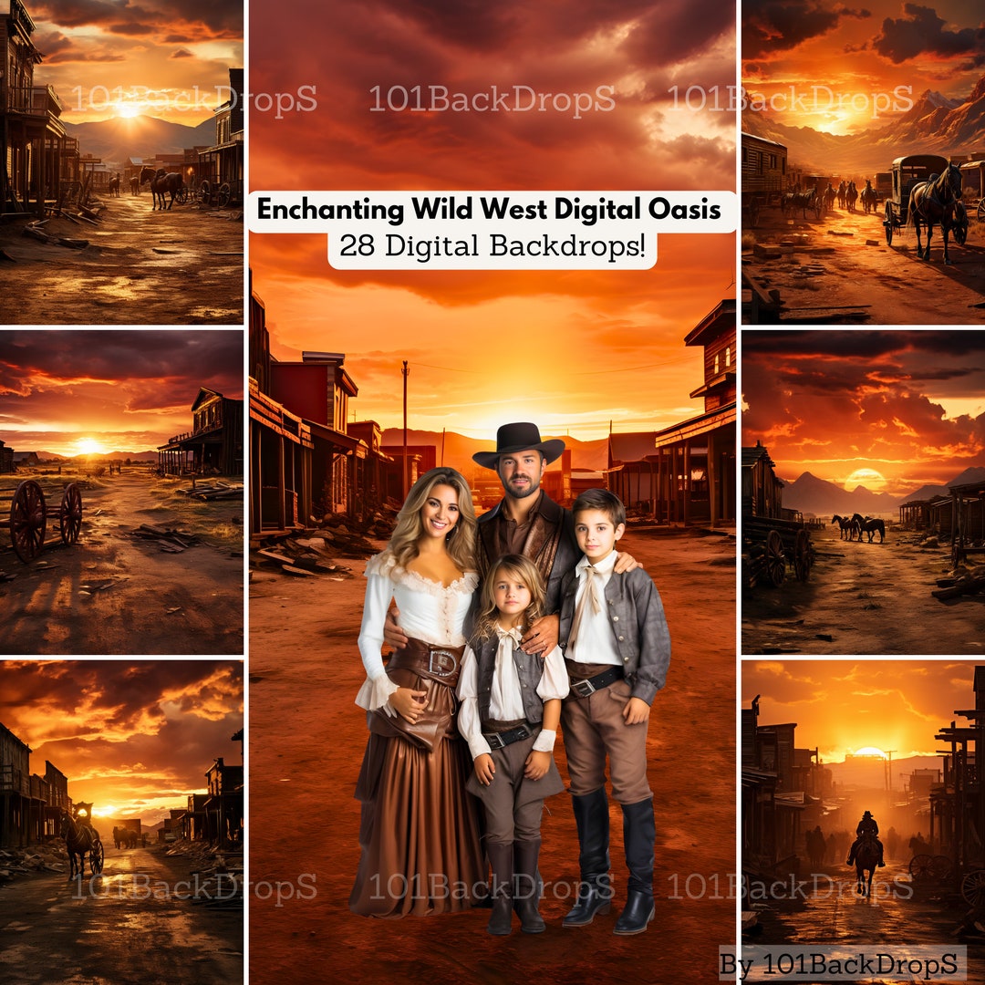 Wild West Digital Backdrop Collection - 28 Studio Files for Download ...
