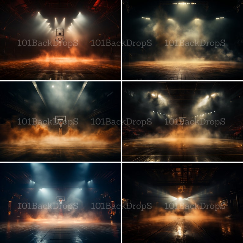 Bundle of 26 Sports Photo Background Digital Backdrop Basketball ...