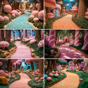 Candy Forest Backdrop Bundle – 35+ Whimsical Digital Photography Props ...