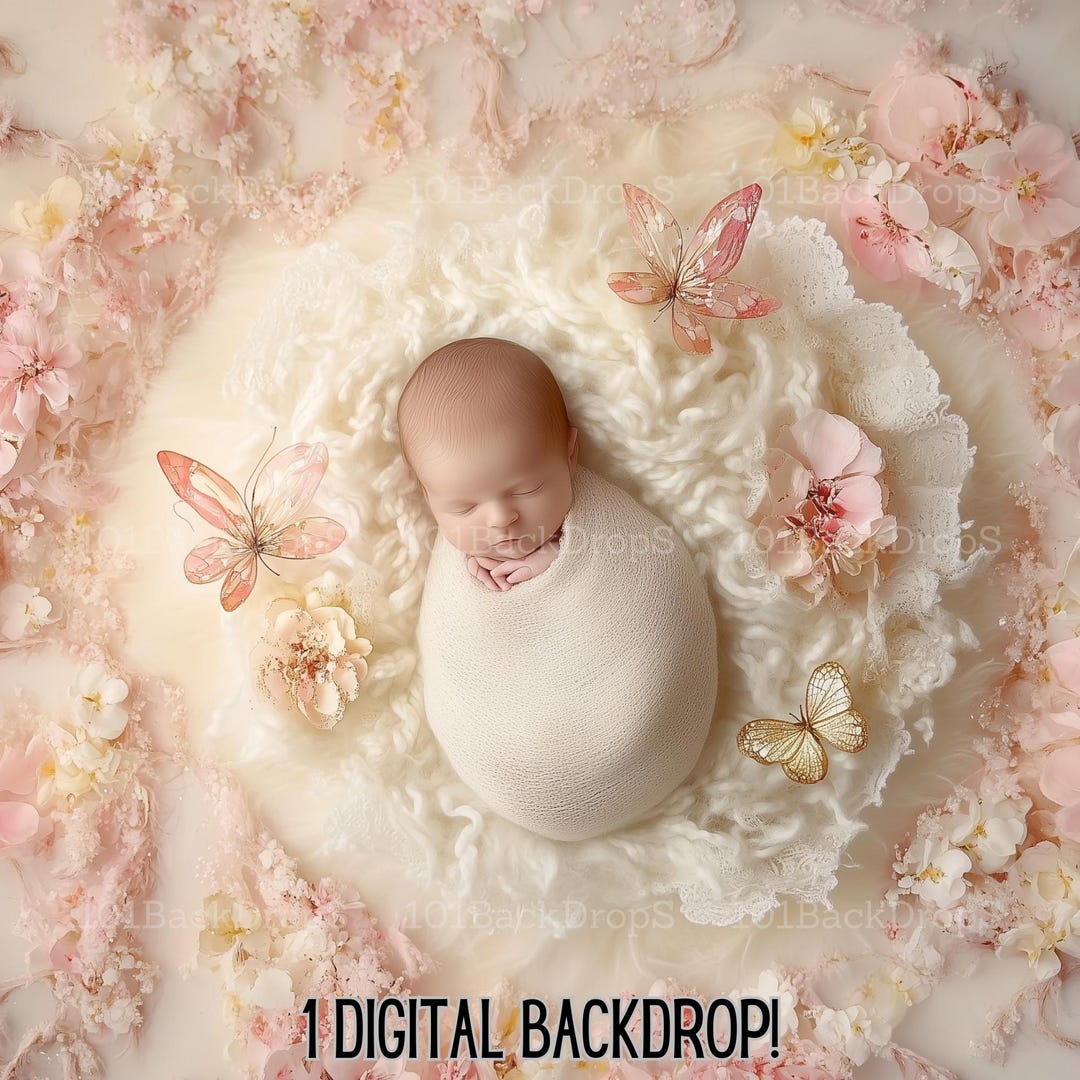 Dreamy Cloud Cradle - Enchanting Digital Backdrop for Newborns - Ideal ...