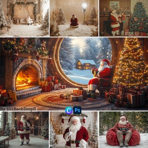 Ultimate Santa Claus Multi-backdrop Bundle - Over 110 Christmas Scenes ...