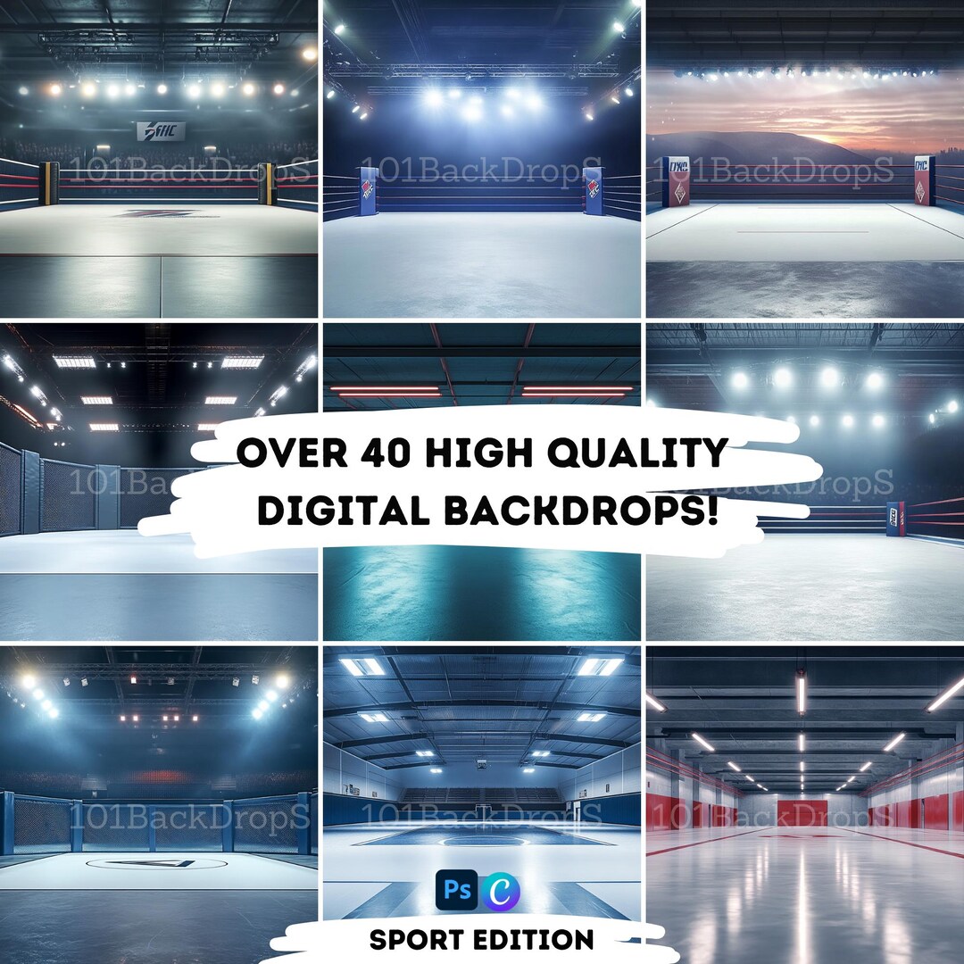 40+ Boxing Backdrop Bundle | 8K Resolution | 300 DPI | Digital Sports ...