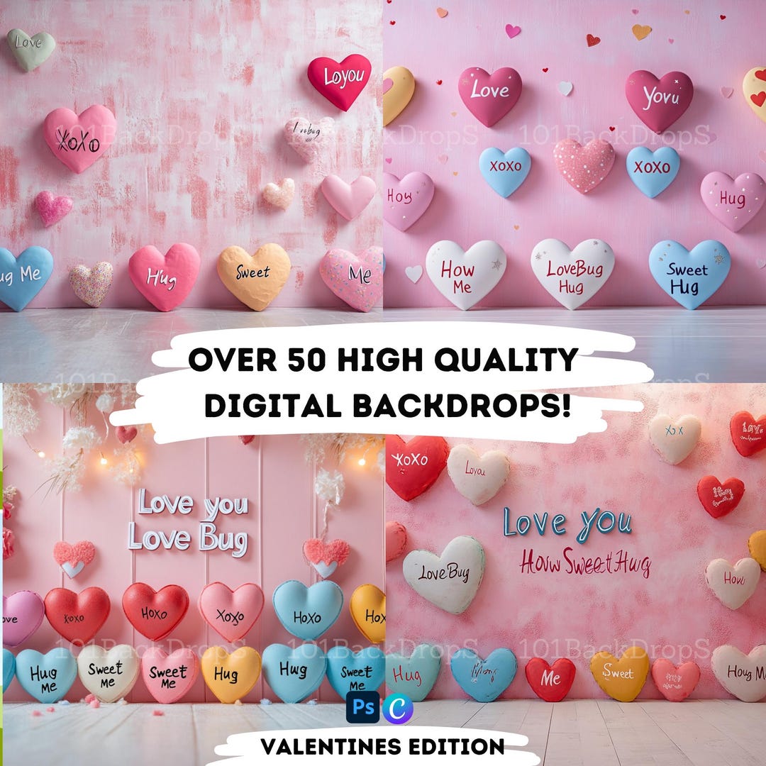 Over 50 Romantic Valentine's Backdrops – Heart Designs With Love ...
