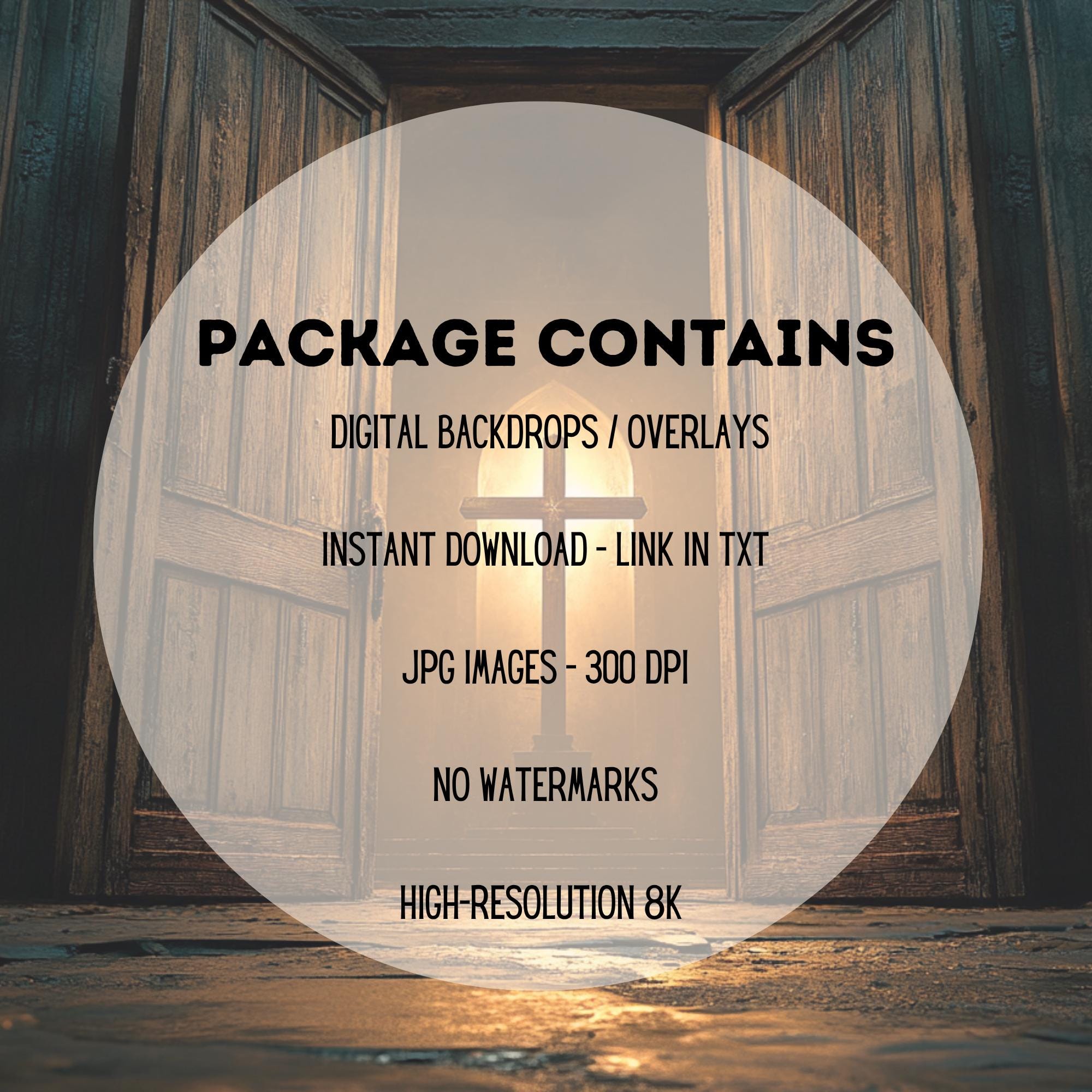 60+ Digital Church Backdrops for Photoshoots | Textured Overlays and ...
