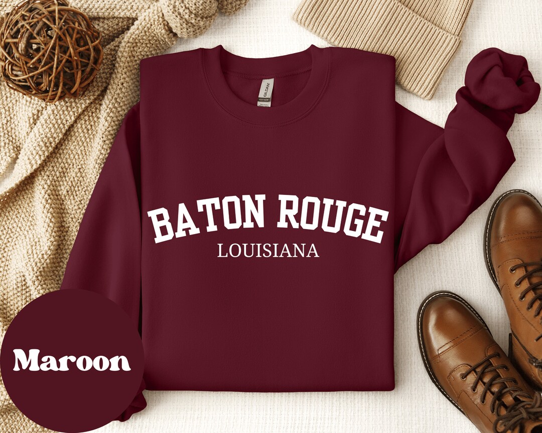 Baton Rouge Louisiana Sweater, Louisiana Sweatshirt, Louisiana Crewneck ...