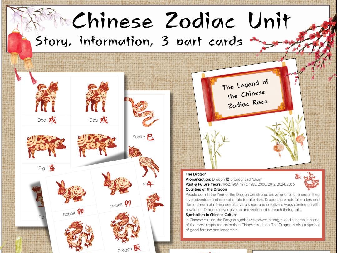 Chinese Zodiac Unit - Etsy