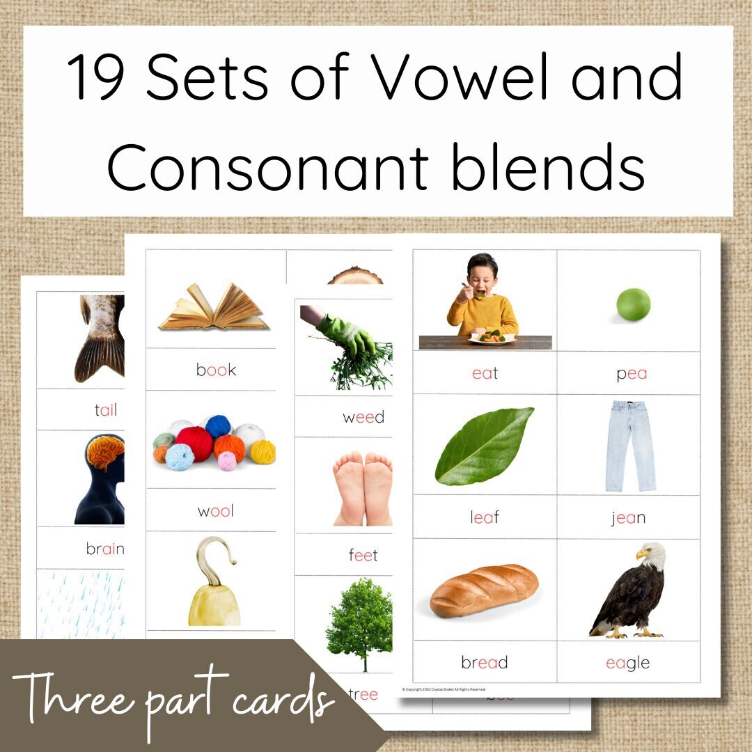 Vowel and Consonant Blends - Etsy