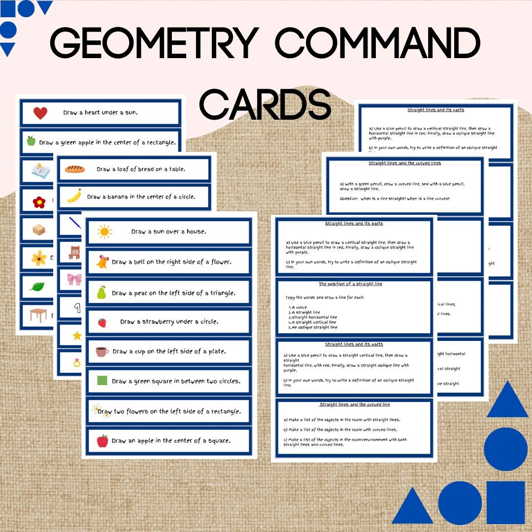 Geometry Command Cards - Etsy