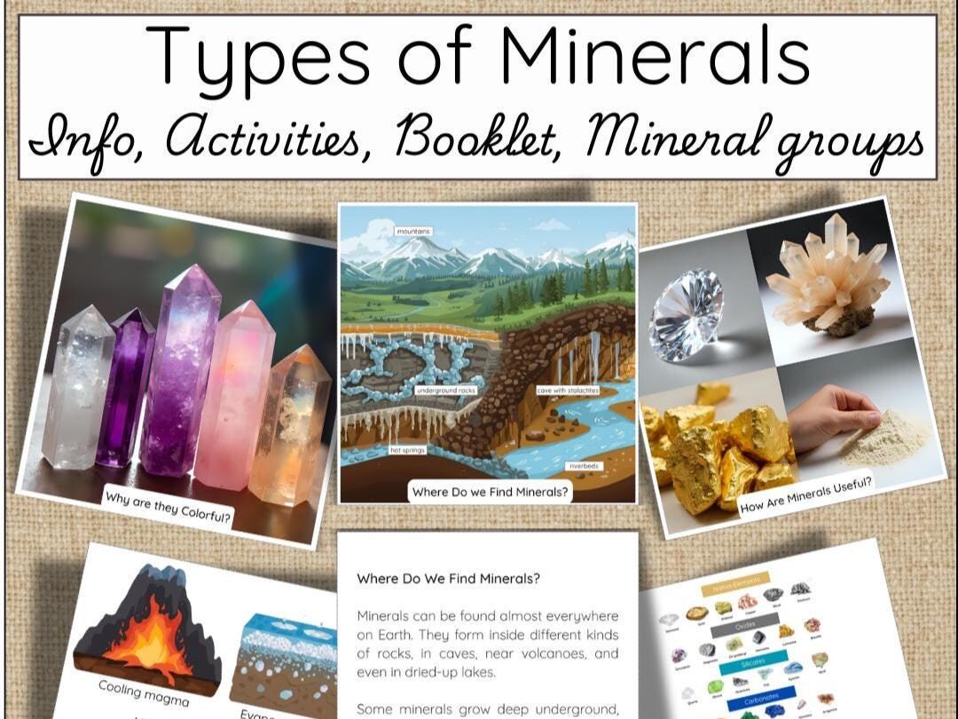 Montessori Minerals Classification Bundle – 3-part Cards, Booklet ...