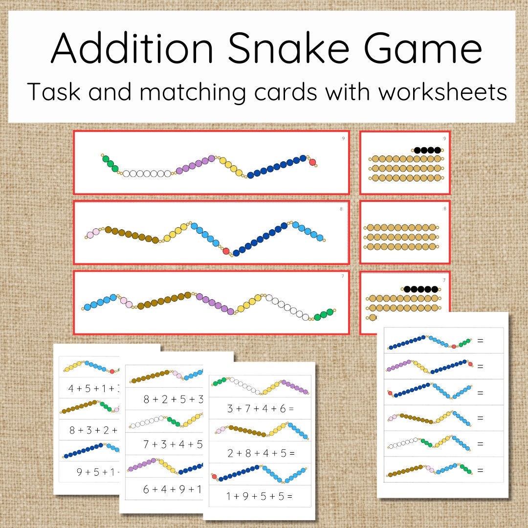 Addition Snake Game - Etsy
