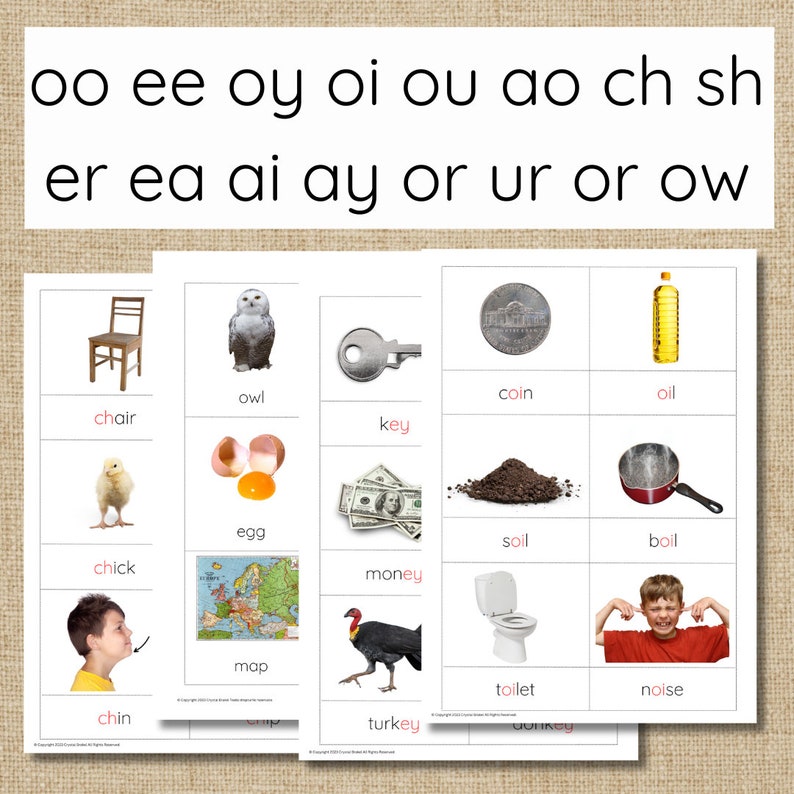 Vowel and Consonant Blends - Etsy