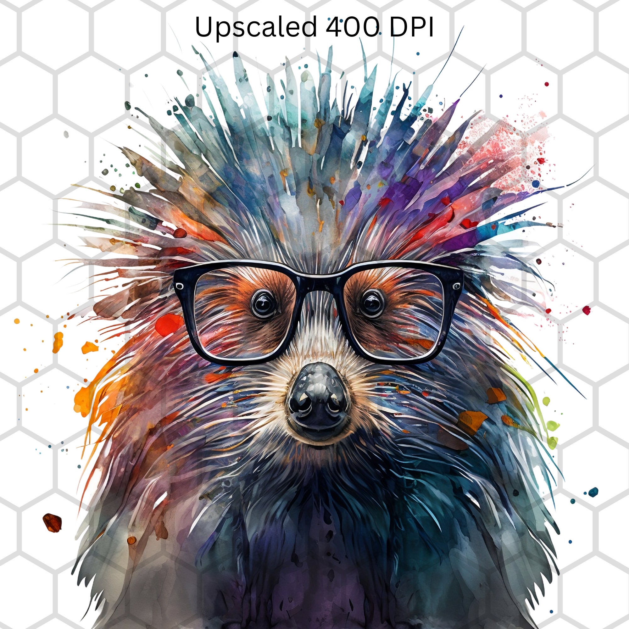 Whimsical Watercolor Animals With Glasses Clipart - 20 Transparent 400 ...