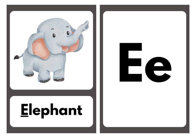 Printable Alphabet Flashcards - Etsy