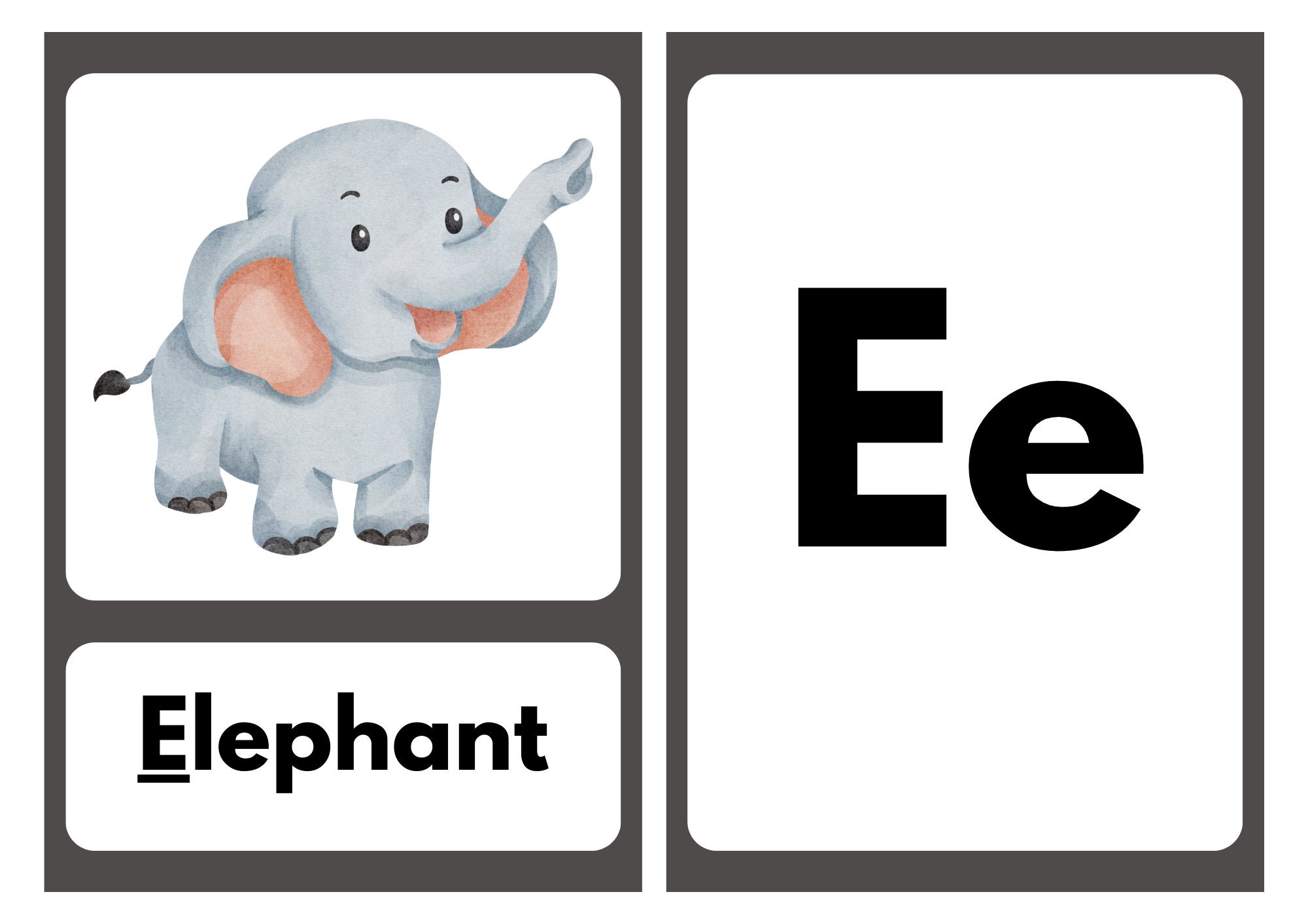 Printable Alphabet Flashcards - Etsy