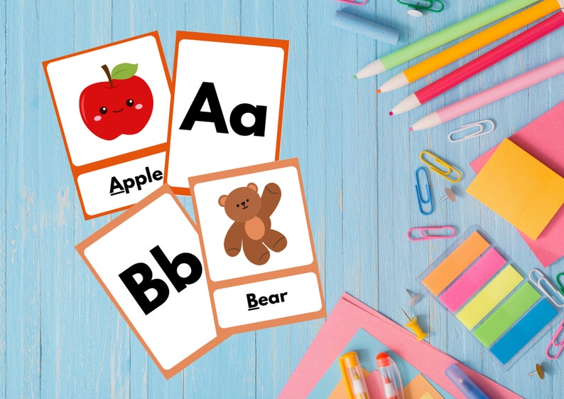 Printable Alphabet Flashcards - Etsy