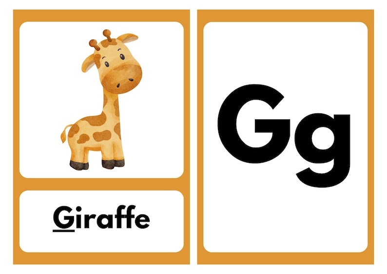 Printable Alphabet Flashcards - Etsy