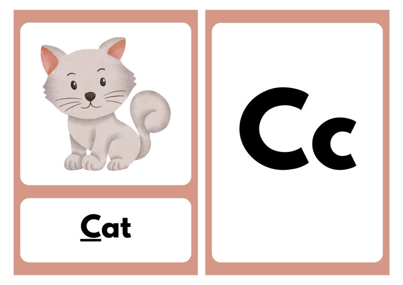 Printable Alphabet Flashcards - Etsy