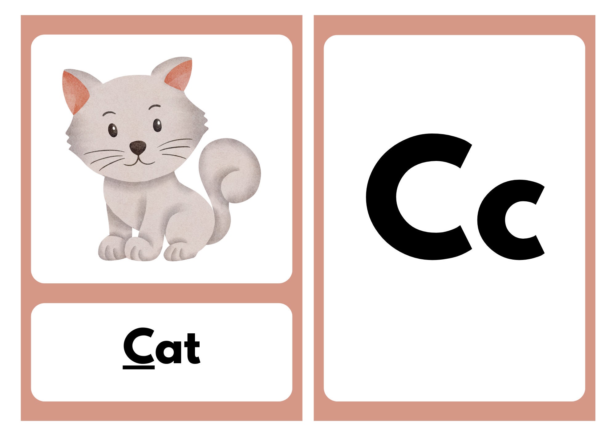 Printable Alphabet Flashcards - Etsy