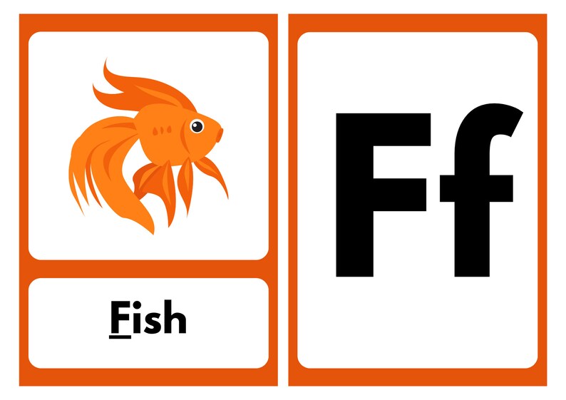 Printable Alphabet Flashcards - Etsy