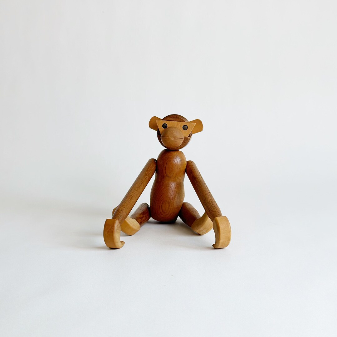 MCM Wooden Monkey, in the Style of Kay Bojesens Danish Monkeys ...