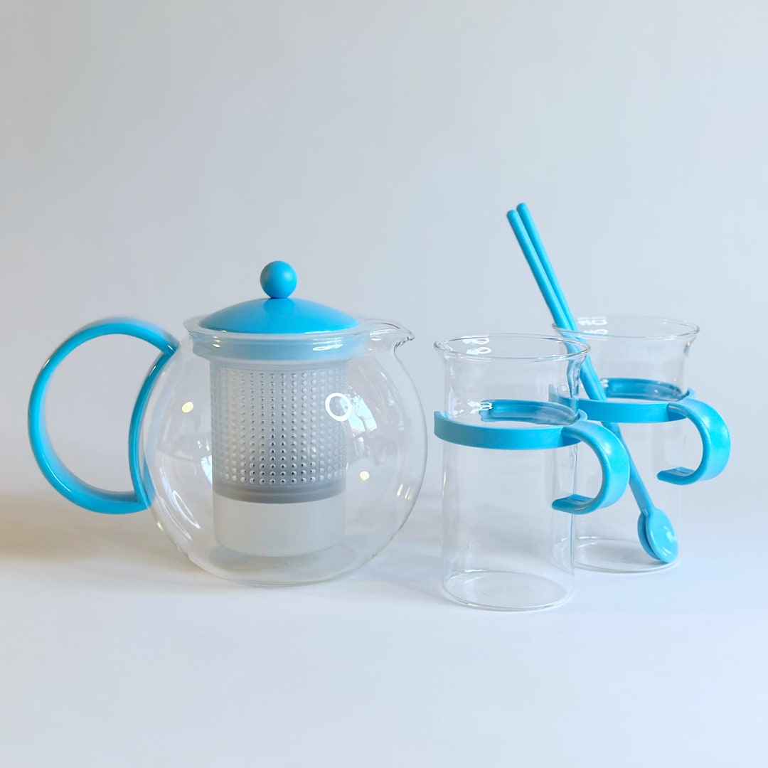 Bodum Tea Set in Baby Blue New in Box Tea Pot and Mugs, Vintage Y2k - Etsy