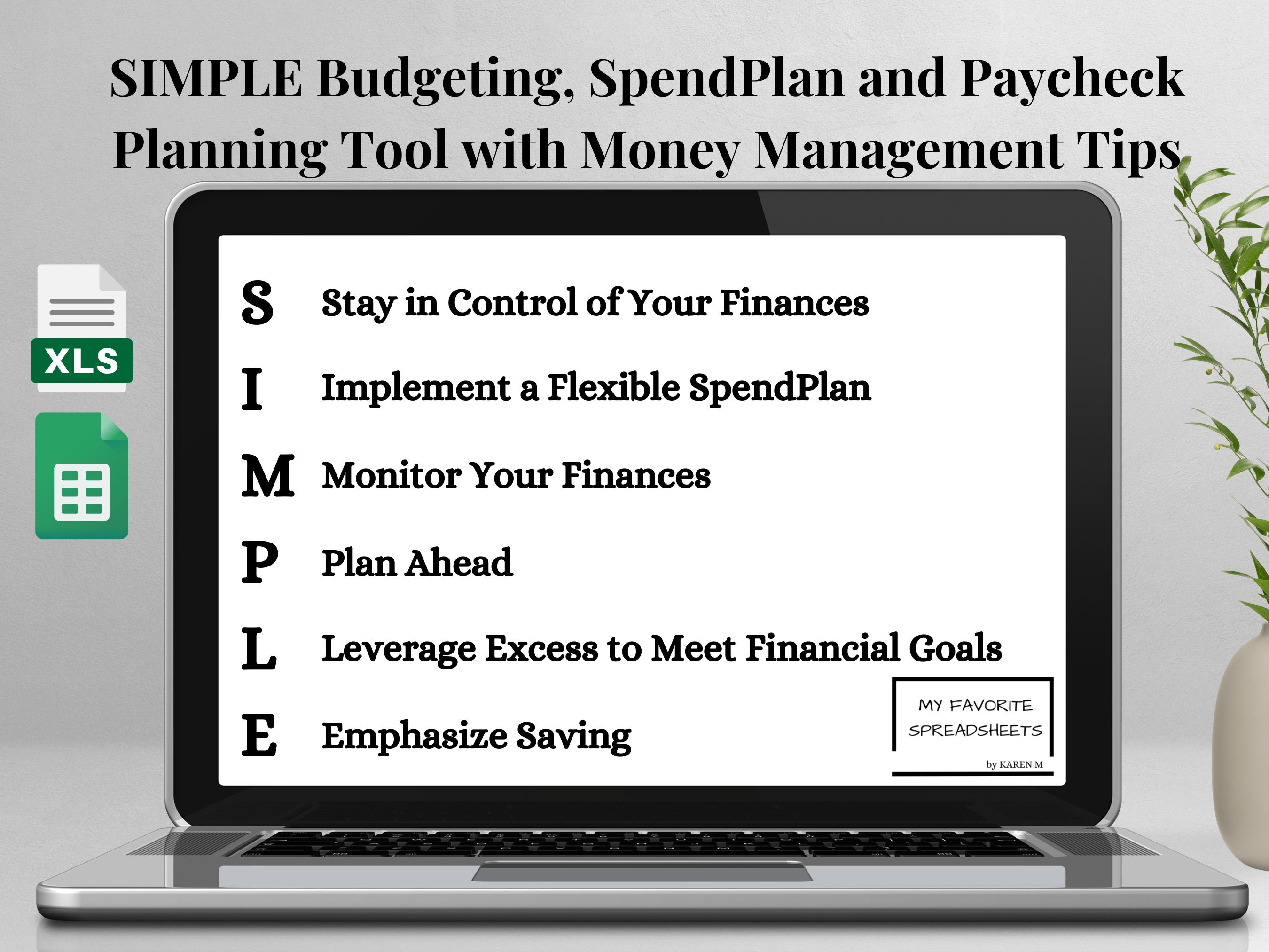 SIMPLE Budget Planner, Spending Plan, and Paycheck Planning Spreadsheet ...