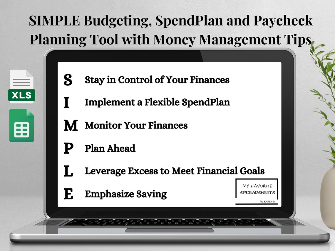 SIMPLE Budget Planner Spending Plan and Paycheck Planning - Etsy
