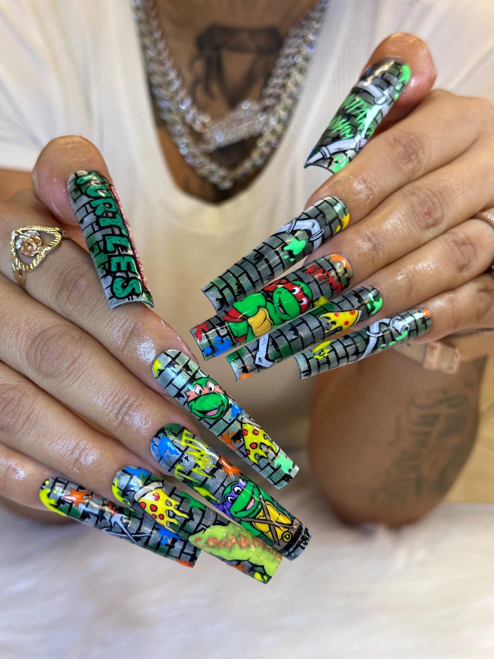 Teenage Mutant Ninja Turtles TMNT Nails - Etsy