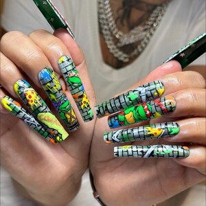 Teenage Mutant Ninja Turtles TMNT Nails - Etsy