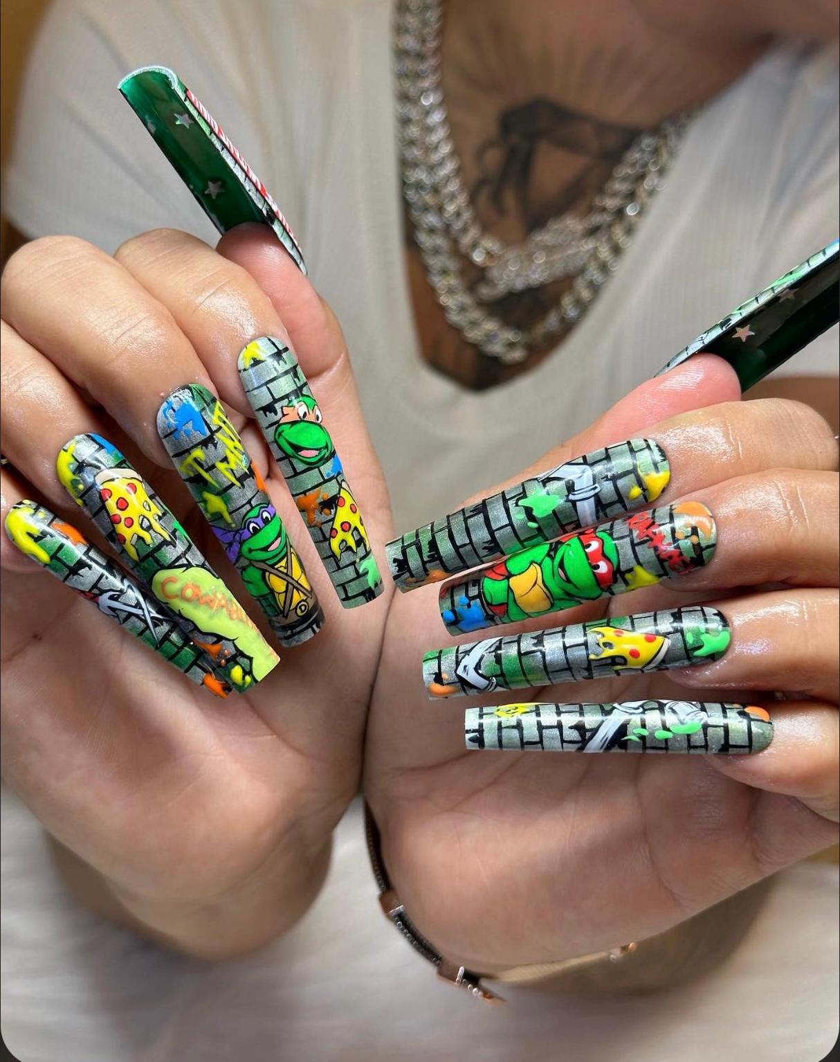 Teenage Mutant Ninja Turtles TMNT Nails - Etsy