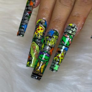 Teenage Mutant Ninja Turtles TMNT Nails - Etsy