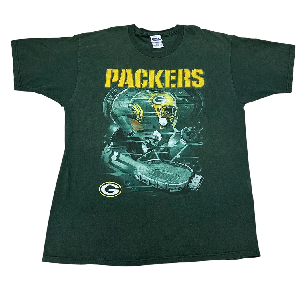 Vintage Green Bay Packers Shirt NFL Pro Player Retro Football Tee Size ...