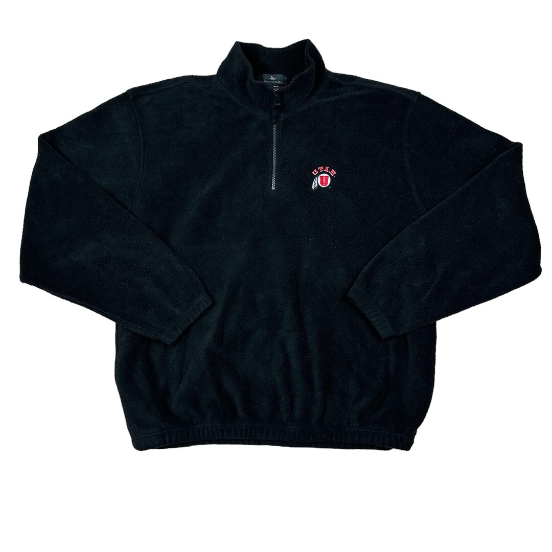 University of Utah Antigua Black Fleece 1/4 Zip Sweater Size Large - Etsy