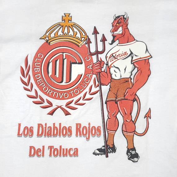 Vintage Club Deportivo Toluca Los Diablos Rojos Tee S… - Gem
