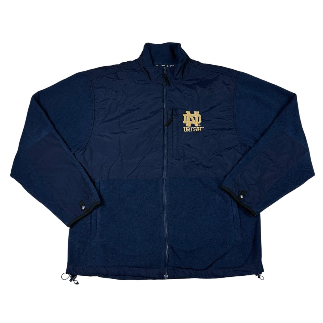 Vintage University of Notre Dame Jacket Logo Athletic Full Zip Fleece ...