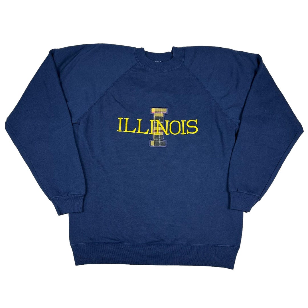 Vintage University of Illinois Sweatshirt Champaign Urbana Navy Blue ...