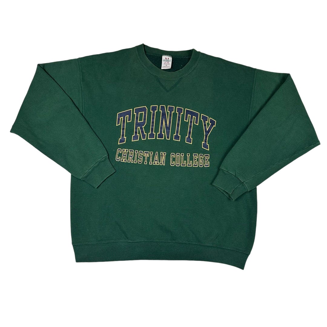 Vintage Trinity Christian College Sweatshirt Gribble Size XL - Etsy