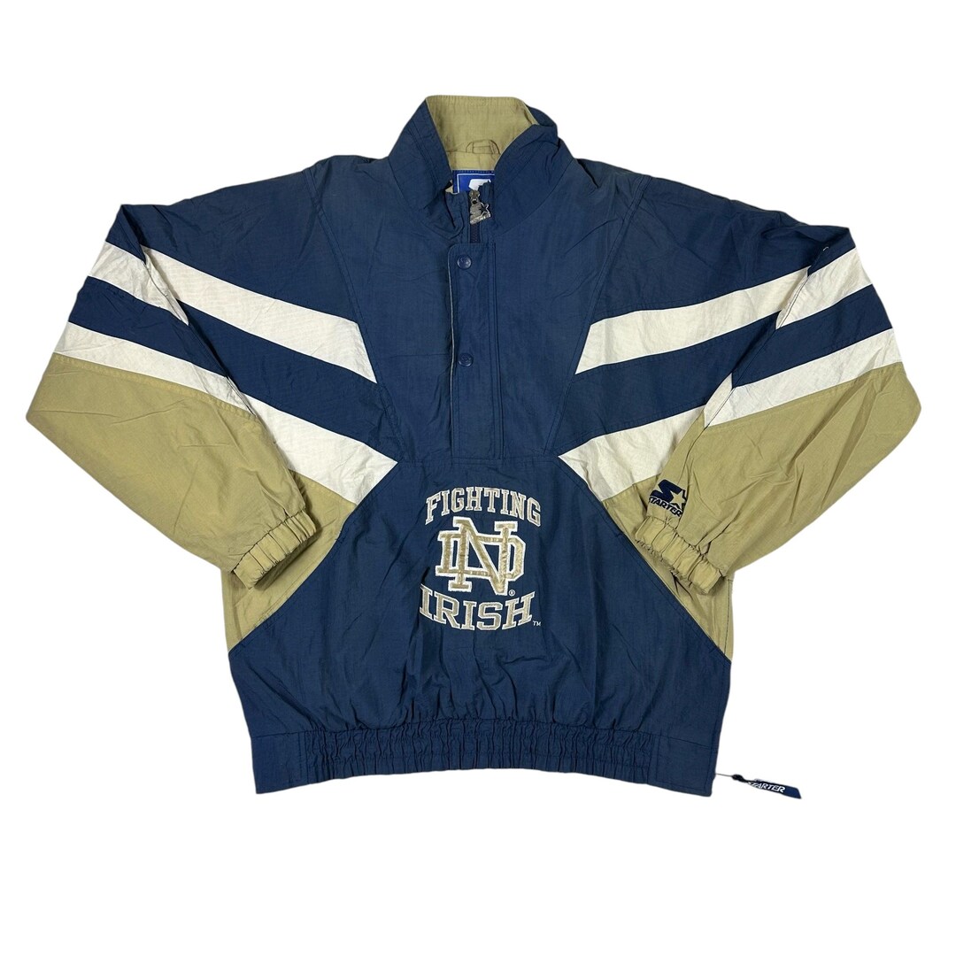 Vintage University of Notre Dame Jacket Starter Pullover - Etsy