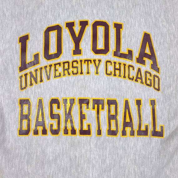 Vintage Loyola University Chicago Basketball Gray Swe… - Gem