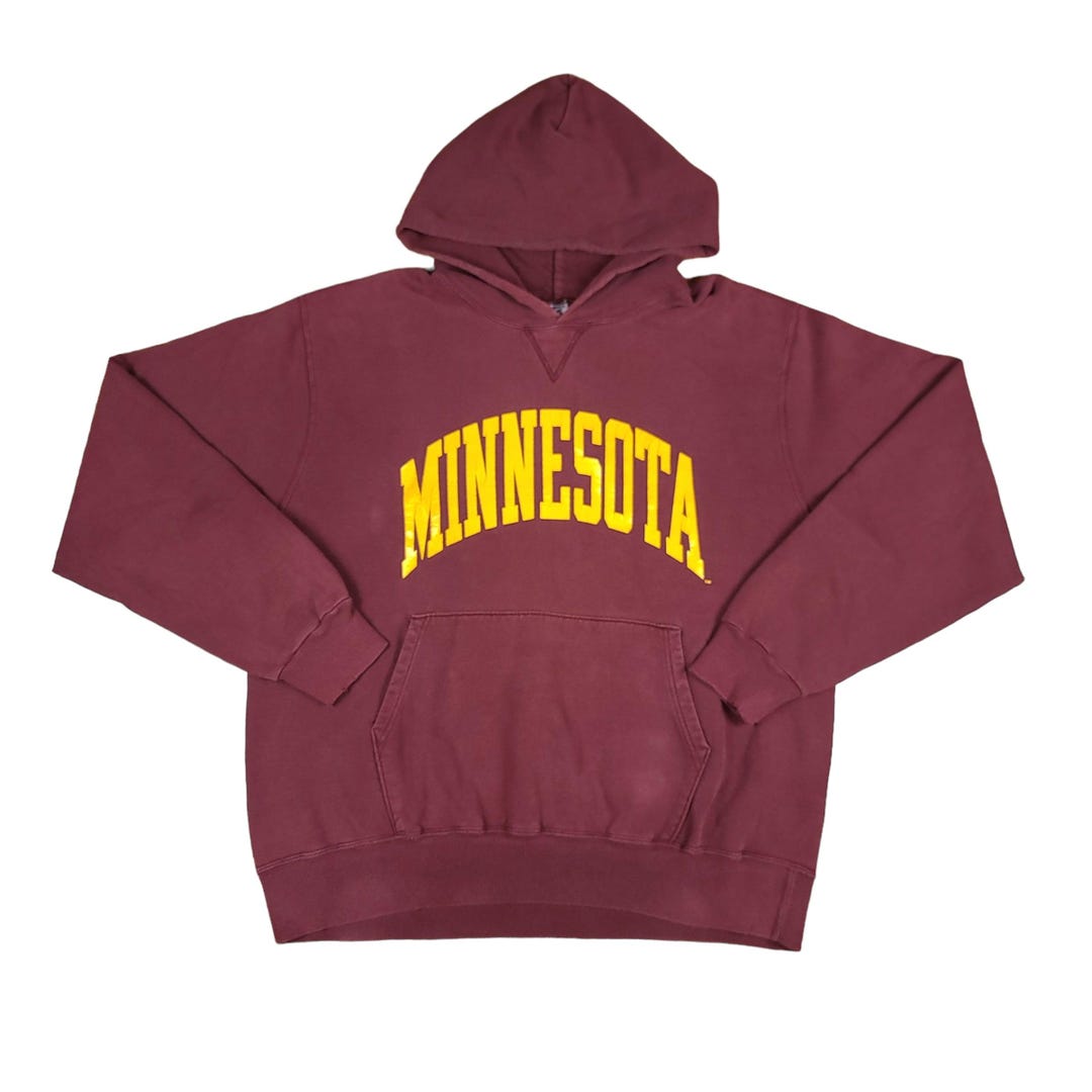 Vintage University of Minnesota Gophers Maroon Champion Hoodie Size XL ...