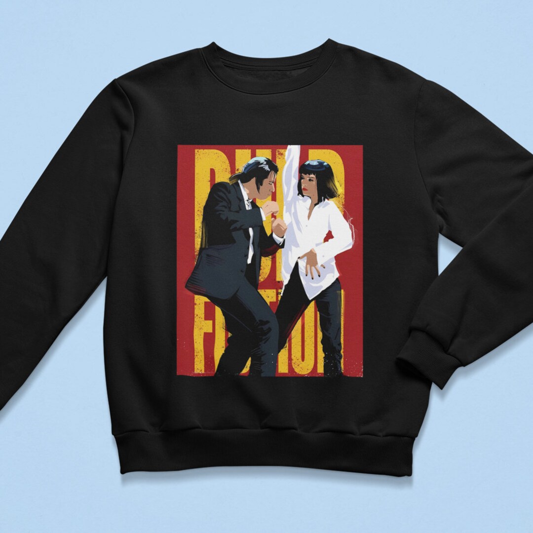 Pulp Fiction Artwork Movie Sweatshirt, Quentin Tarantino, Winter Xmas ...
