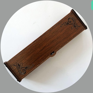 Laser Cut Wooden Decorative Pen Case, Pen Box, Laser Cut File, Pdf, Dxf ...