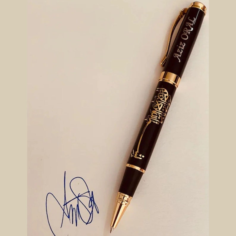 Personalized Bismillah Embossed Roller Pen, Arabic Bismillah Pen ...