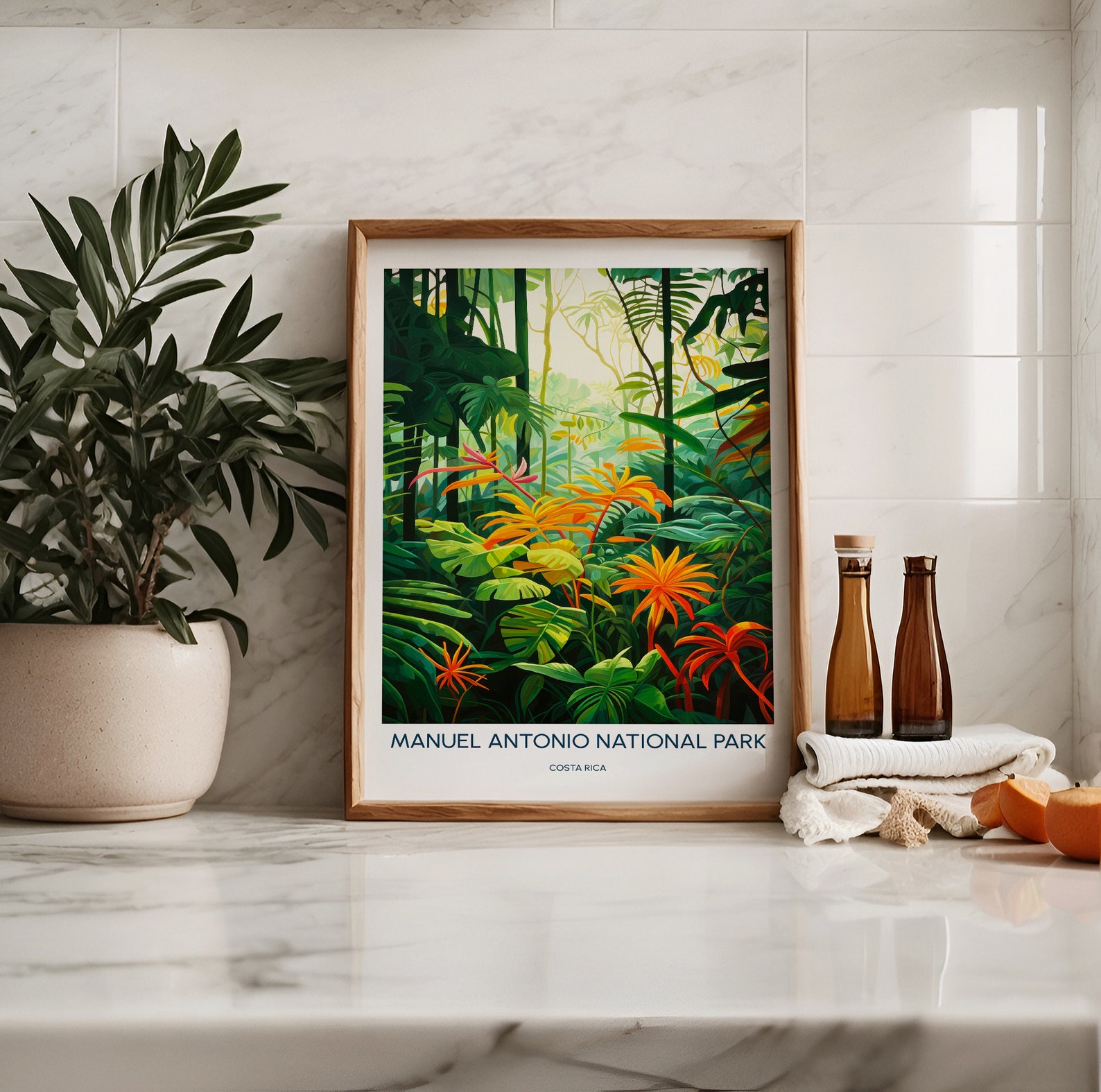 Manuel Antonio National Park, Costa Rica Travel Poster, Unframed and ...