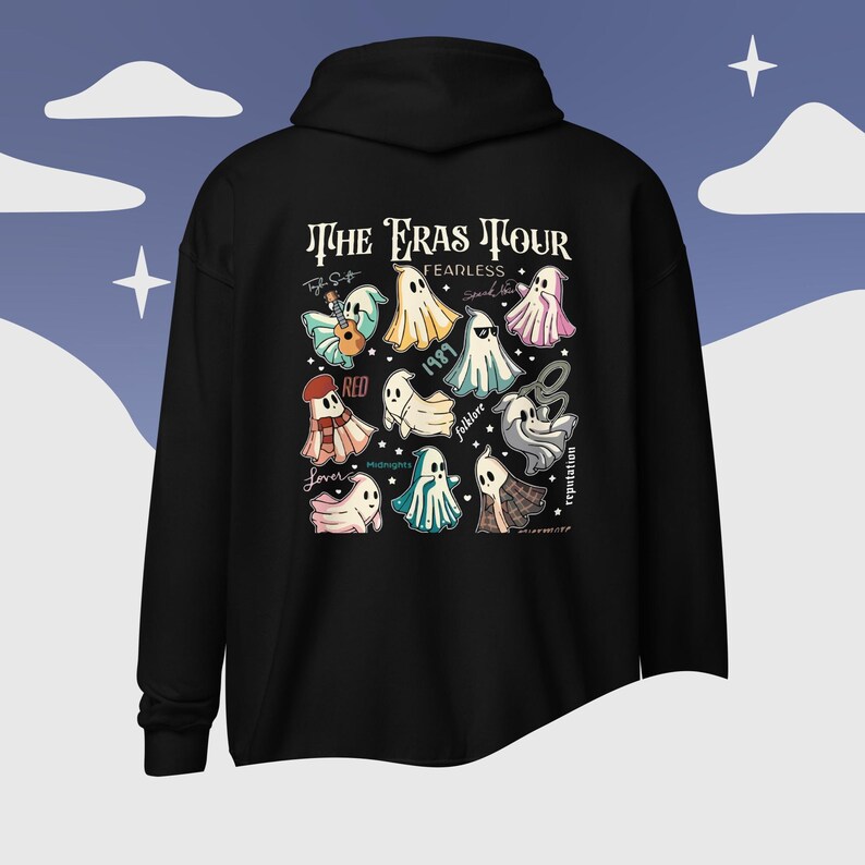 ERAS TOUR GHOST Zip Hoodie - Etsy