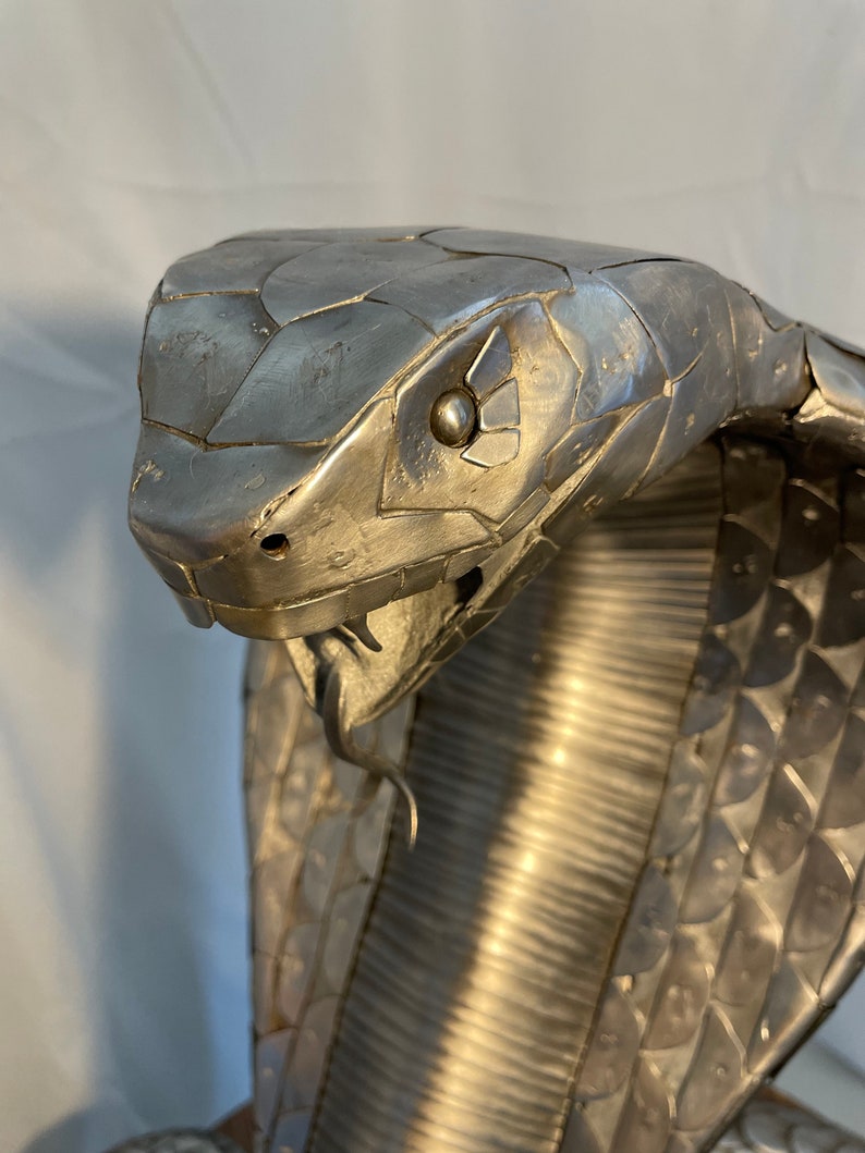Life Size Metal Cobra Sculpture 12 Foot Long. - Etsy